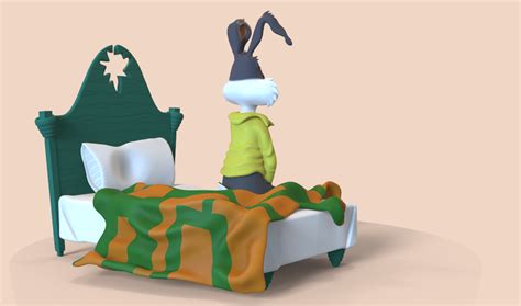 Fichier Stl Bugs Bunny Tired Meme Bugs Bunny Meme Parts And