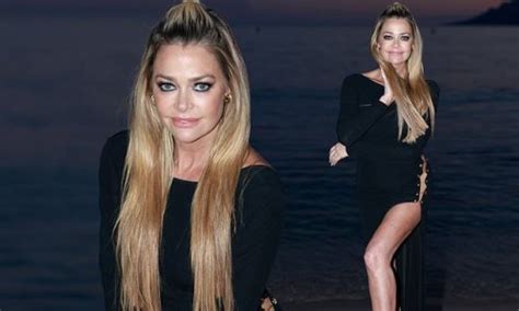 Denise Richards 52 Puts On A Very Leggy Display In A Thigh Split