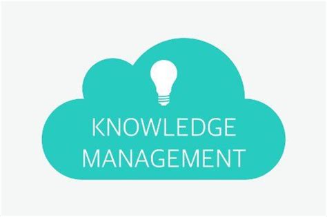 A Blue Cloud With The Words Knowledge Management Written On It And A
