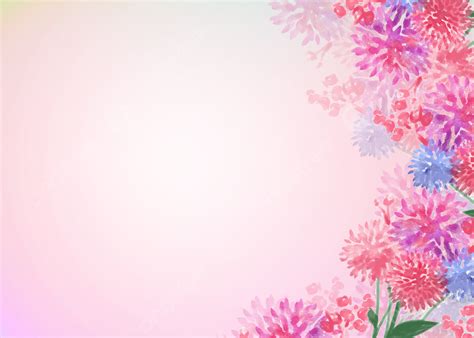 Hand Painted Pink Watercolor Flower Background Illustration Desktop