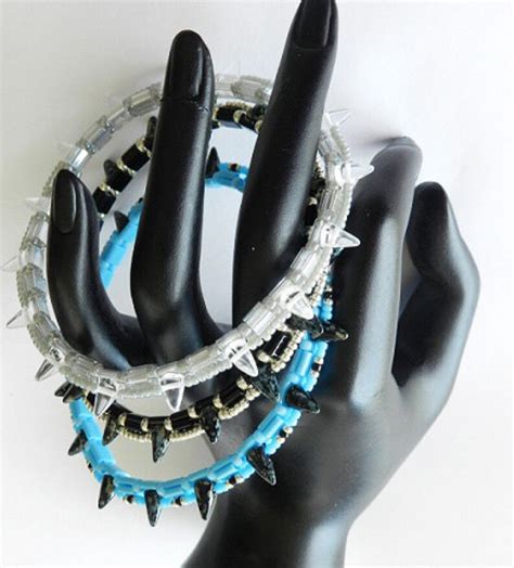 Beading Pattern Tutorial Bangle Spike Tila Etsy