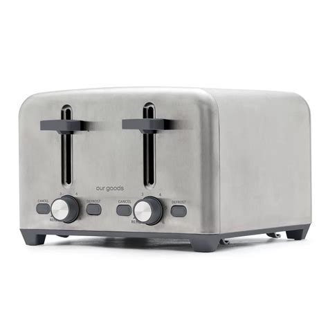 Our Goods 4 Slice Toaster Stainless Steel Shop Toasters At H E B