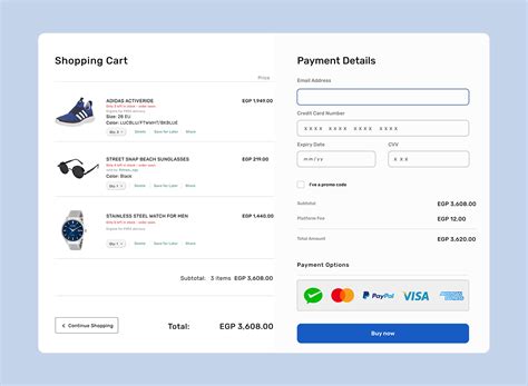 Checkout Payment Page Behance
