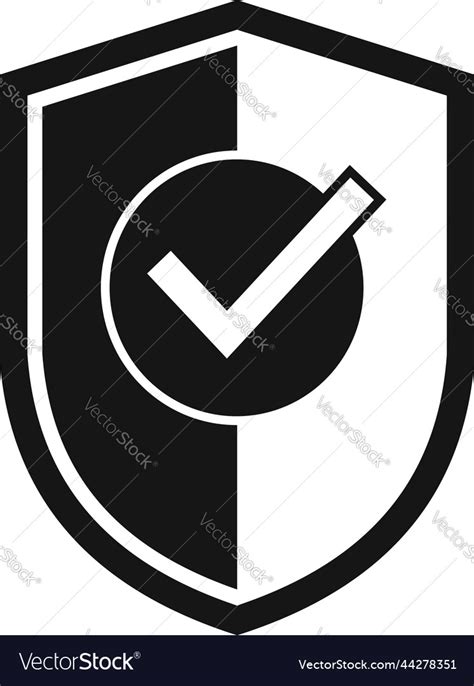 Shield Privacy Icon Simple Data Protect Royalty Free Vector