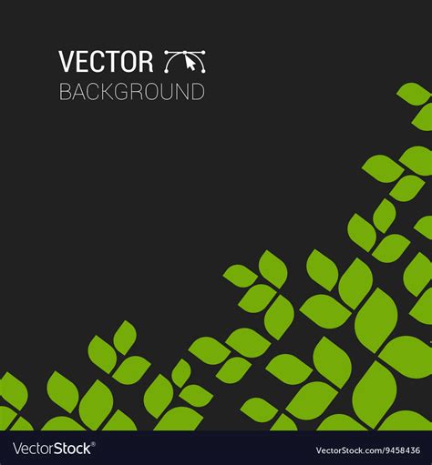 Branch With Fresh Green Leaves Plant Royalty Free Vector