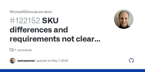 sku differences and requirements not clear from documentation · issue