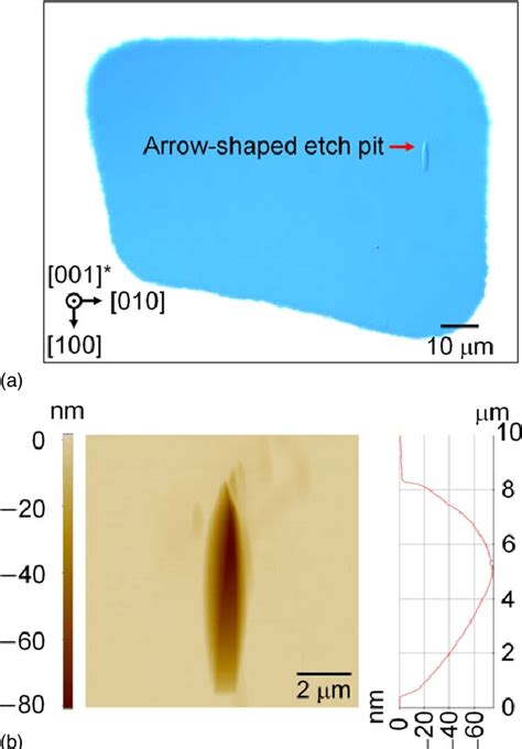 Color Online A Dicm Image Of The Etch Pit Observed At The Emission Download Scientific