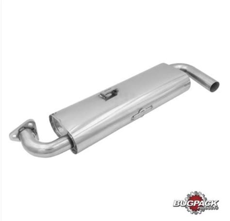 Bugpack Stainless Steel Single Quiet Pack Muffler Cool Air VW