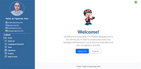 rafael de figueiredo alves no linkedin portfolio web reactjs vite