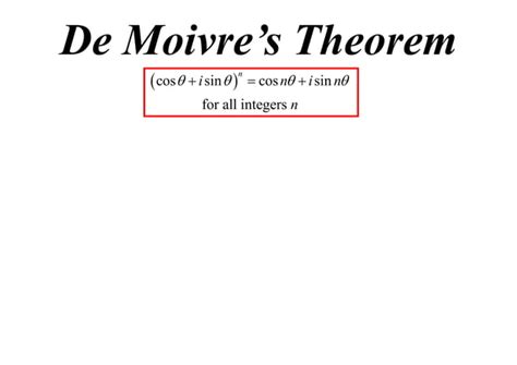 X2 T01 09 De Moivres Theorem Pdf