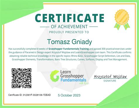 Certificate Verification Learn Grasshopper