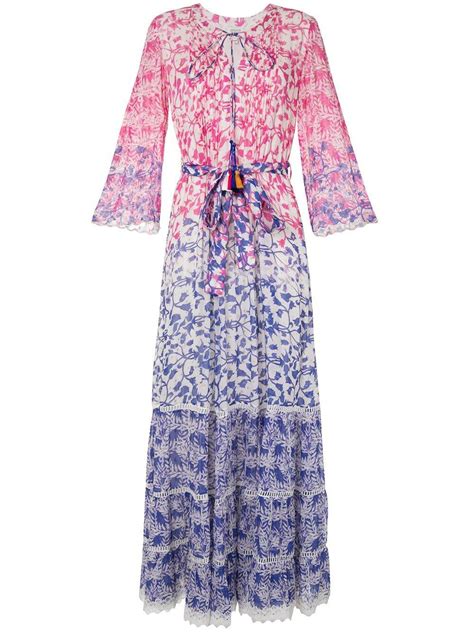 Hemant Nandita Floral Maxi Dress In Purple Lyst