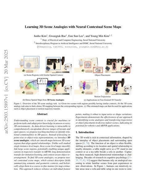 Pdf Learning 3d Scene Analogies With Neural Contextual Scene Maps