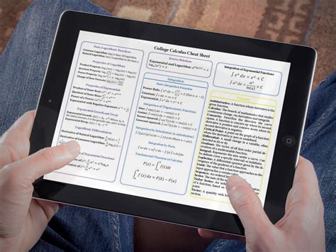 College Calculus Formulas Cheat Sheet Calculus Formula List Algebra Learn College Math