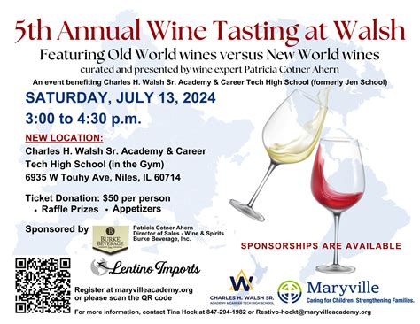 Jul 13 Walsh Academy In Niles To Host 1st Wine Tasting July 13