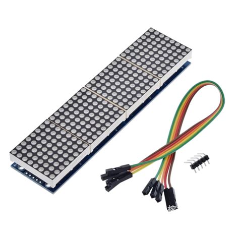 Dot Matrix Module 8x8 Common Cathode Led Display 5v 4 In 1 Withdupont Wires Cable Fordiy