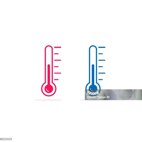 온도계 아이콘 세트 뜨겁고 차가운 상징 벡터 고립 된 편평한 상징 0명에 대한 스톡 벡터 아트 및 기타 이미지 0명 개체 그룹 건강관리와 의술 Istock
