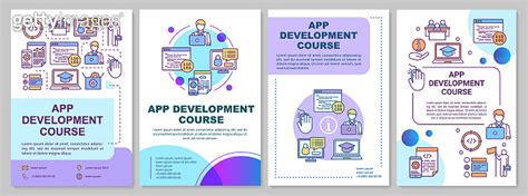 App Development Course Brochure Template Mobile Programming Training Flyer Booklet Leaflet