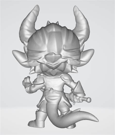 Free Stl File Chibi Dragonborn With Sword 🗡️ ・3d Print Design To