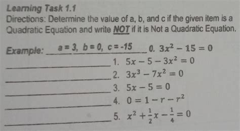 Solved Learning Task 11 Directions Determine The Value Of A B And