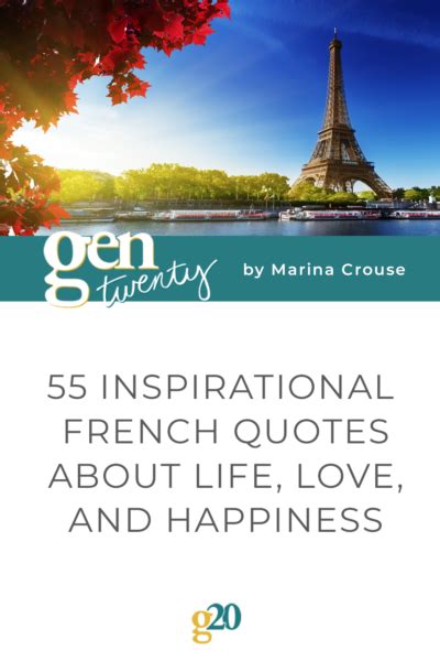 55 French Quote About Life Love And Happiness GenTwenty