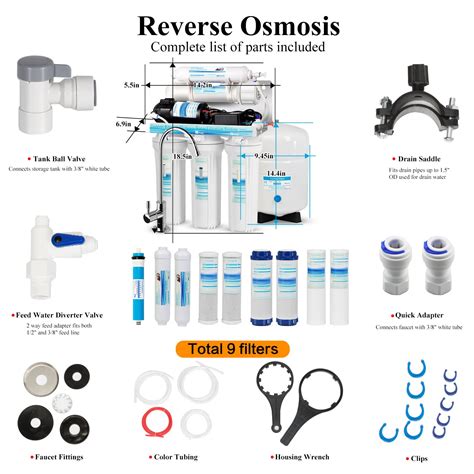 Buy Geekpure 5 Stage Reverse Osmosis Ro Drinking Water Filter System W Booster Pump Extra 4
