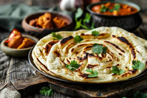 Paratha And Chicken Curry Premium Ai Generated Image