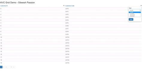 Using MVC Grid In MVC