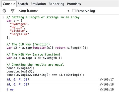Arrow Functions Support Added To Chrome Javascript