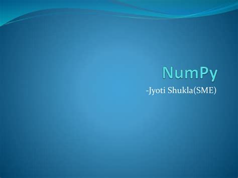 Numpy Pptx