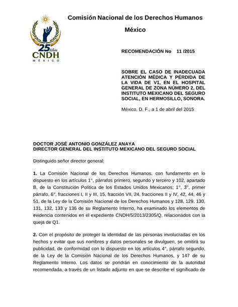 Pdf Comisión Nacional De Los Derechos Humanos México423 93