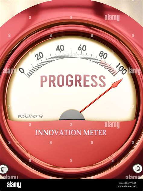 Innovation And Progress Meter That Is Hitting A Full Scale Hi Res Stock