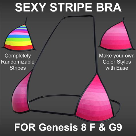 Sexy Stripe Bra For Genesis 8 Female 3dcu Free Daz3d Models