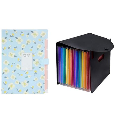 Skydue Floral Printed Accordion Document File Fold Grandado