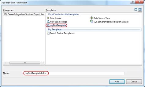 Microsoft Sql Server Integration Services Create A Package Template In