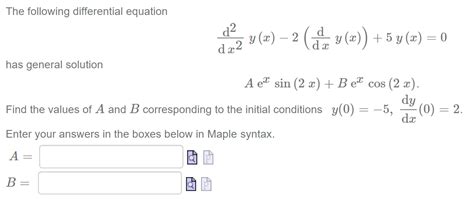 Solved Solve The Following Differential Equation Chegg