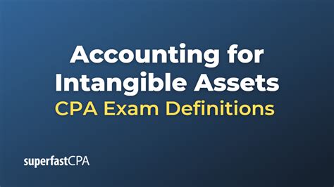 Accounting For Intangible Assets Superfastcpa Cpa Review
