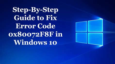 How To Fix Windows Activation Error 0x80072f8f Techie Buzz
