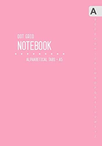 Dot Grid Notebook Alphabetical Tabs A5 Medium Journal Organizer With A