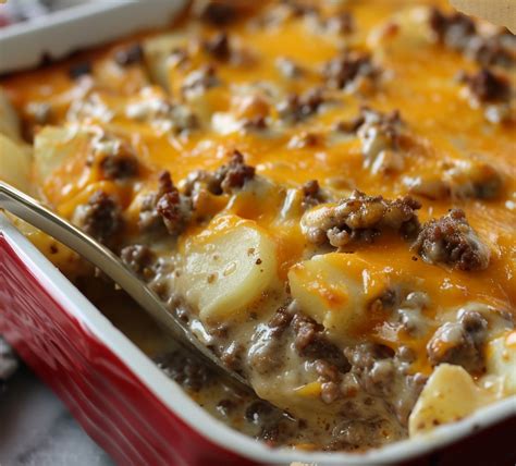 Cheesy Hamburger Potato Casserole Youcancook
