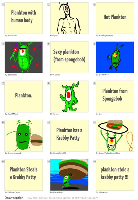 Plankton With Human Body Drawception