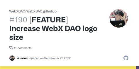 Feature Increase Webx Dao Logo Size · Issue 190 · Webxdaowebxdao