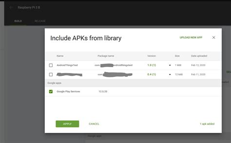 raspberry pi android things console not allowing me to create a build