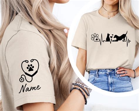 Custom Vet Tech Shirt Vet Tech T Shirt Personalized Vet Ts
