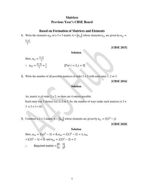 Matrices Pdf Matrix Mathematics Mathematical Analysis