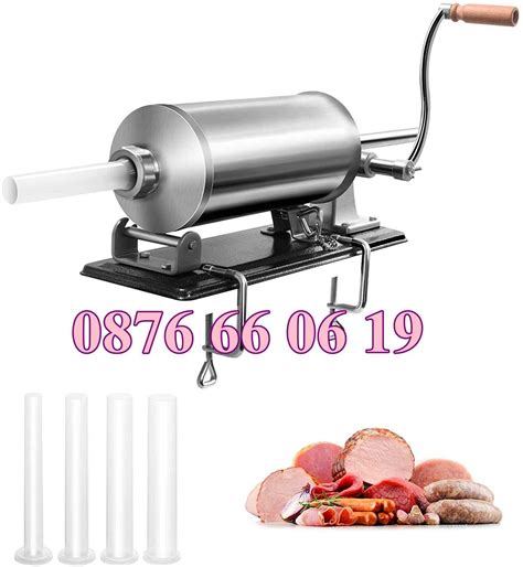 Пълначка за месо 4 литра хоризонтална пълначка за кайма метален плот гр Стара Загора Била