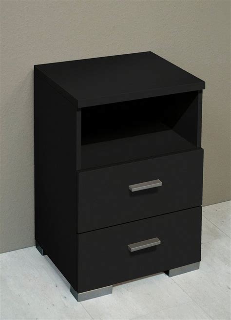 Möbelando Nachtkommode Eight Bxhxt 45x66x35 Cm In Schwarzstahl Mit