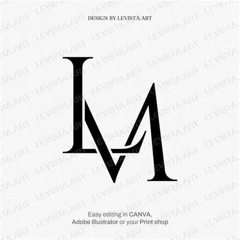 Lm Monogram And Ml Initials Logo Letter Logo Design