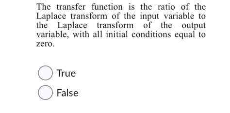 Answered The Transfer Function Is The Ratio Of Bartleby