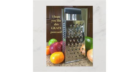 Great Grate Pun Funny Food Postcard Postcrossing Postcard Zazzle